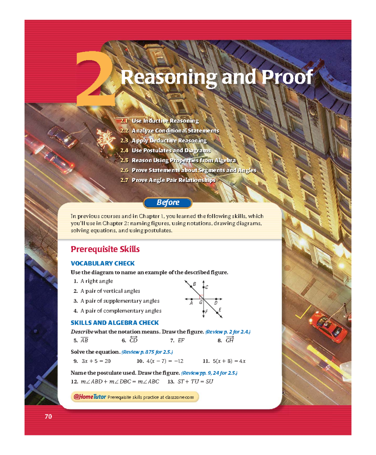 Geometry Textbook Chapter 2 - 2 Reasoning and Proof 2 Use Inductive ...