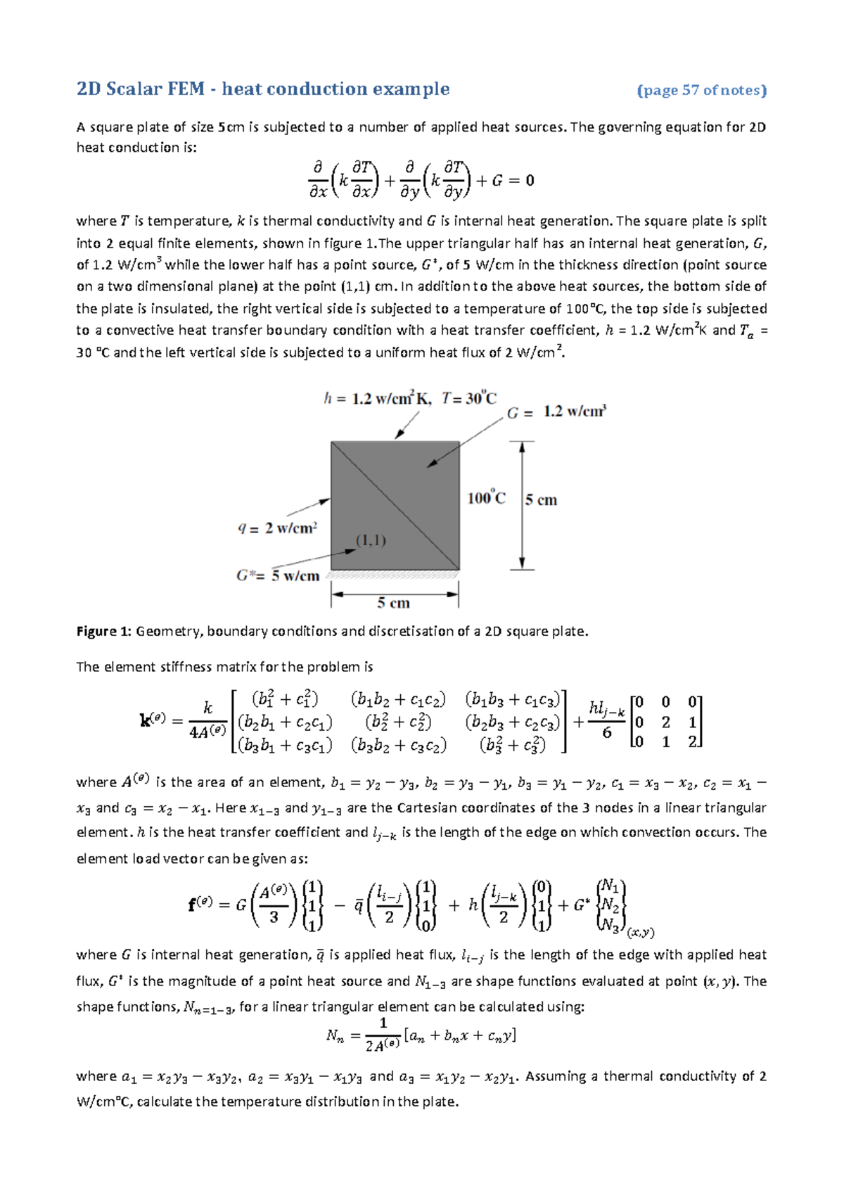 2D heat conduction - 2D heat induction - 2D Scalar FEM - heat ...