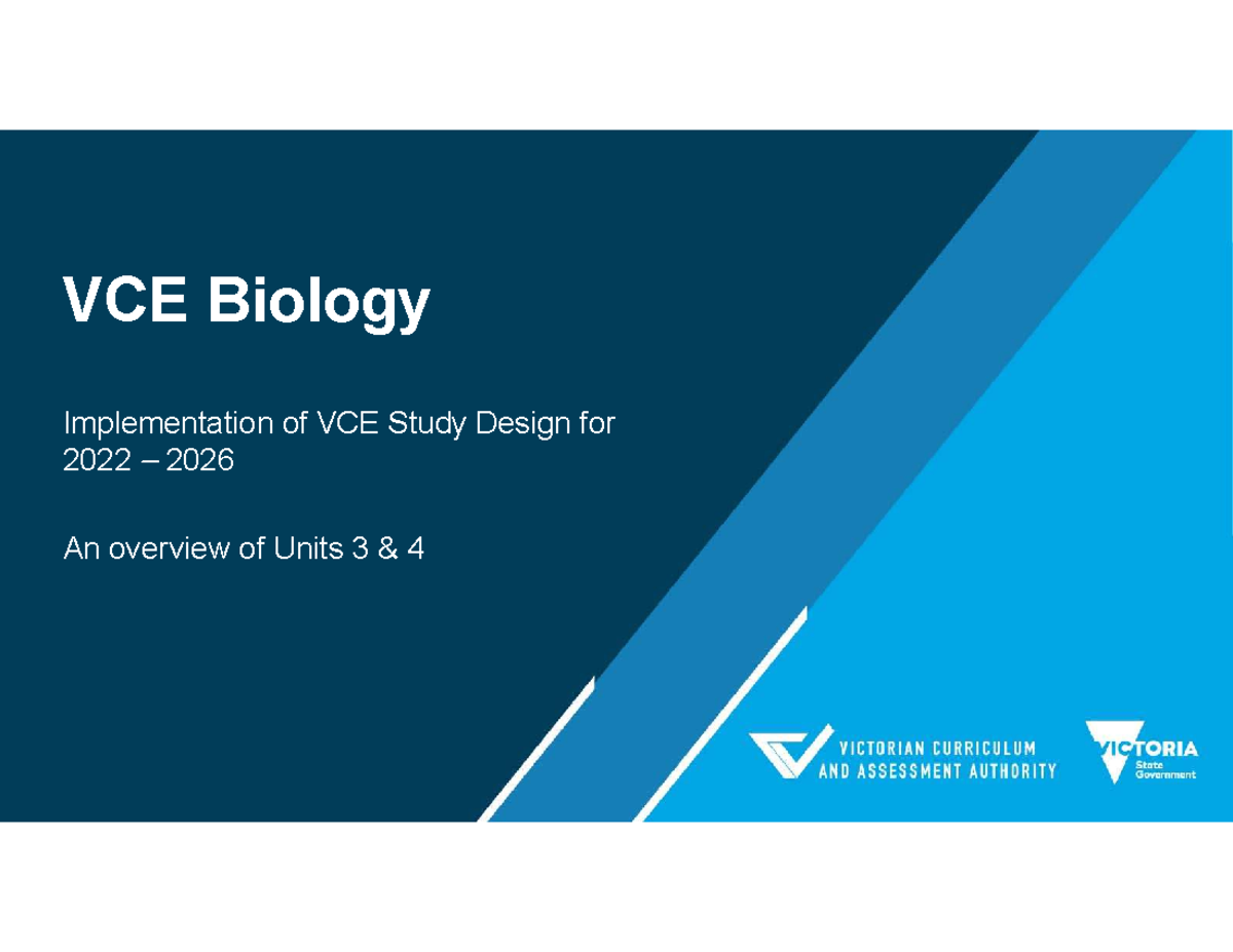 VCE Biology study guide for units 3 and 4 (2022-2026) - Studocu