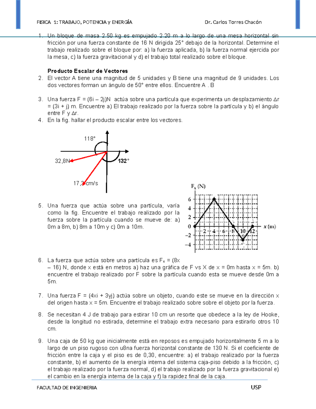 Ejercicios Trabajo Potencia Energia 2024 - FISICA 1: TRABAJO, POTENCIA ...