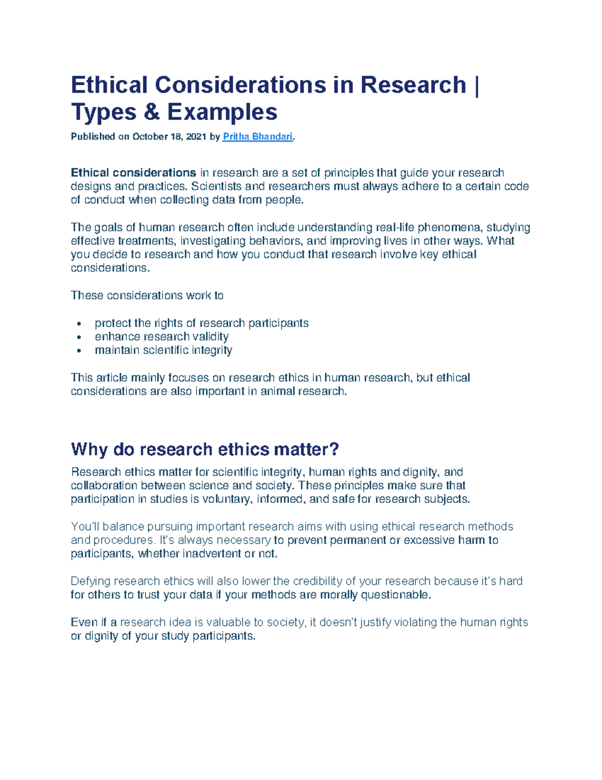 Ethical Considerations in Research: Guidelines & Examples for IRB ...