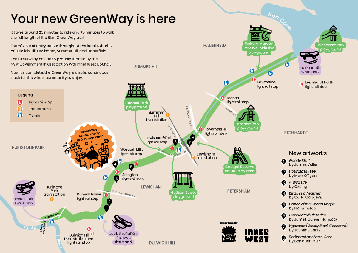 GreenWay Community Map: Explore the 6km Trail in Inner West - Studocu