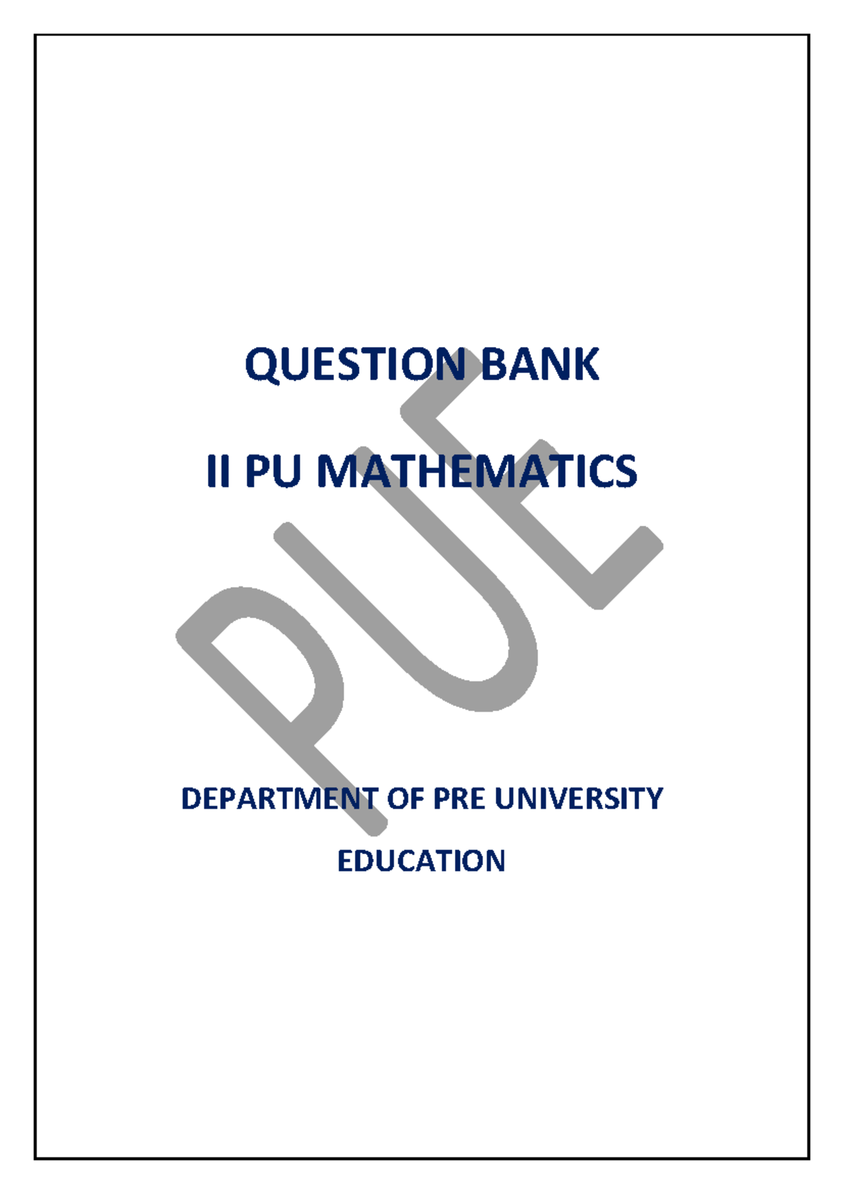 2nd PUC Maths QB - Relations, Functions & Inverse Functions - Studocu