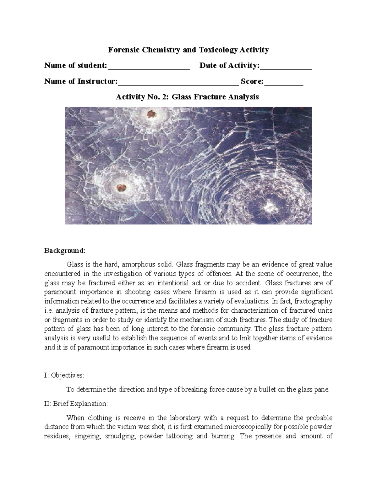 FCT Activity 3 - For educational purposes - Forensic Chemistry and ...