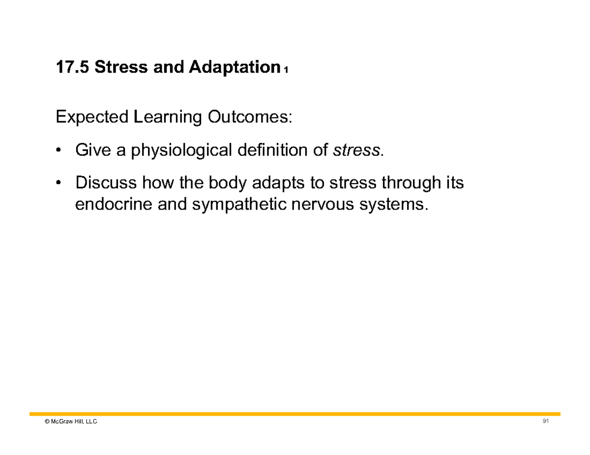 17.5 Stress and Adaptation: Physiological Responses and Stages of ...