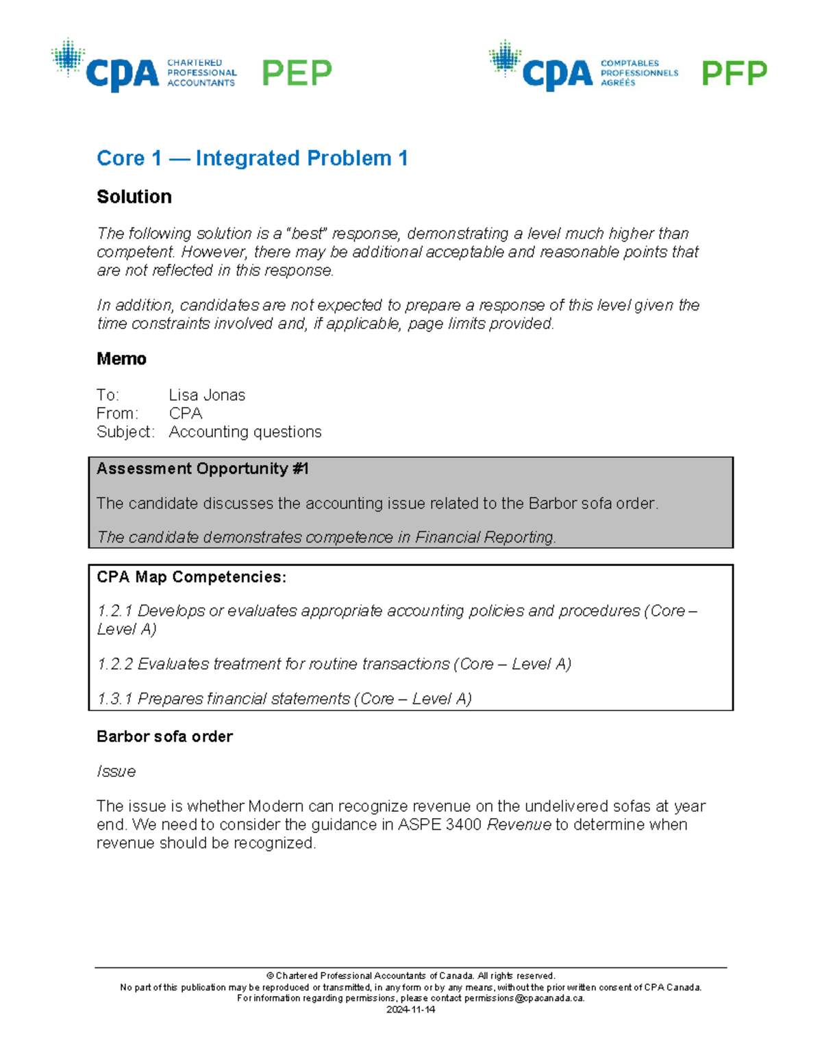 Core 1 Integrated Problem 1 Solution Analysis and Recommendations - Studocu