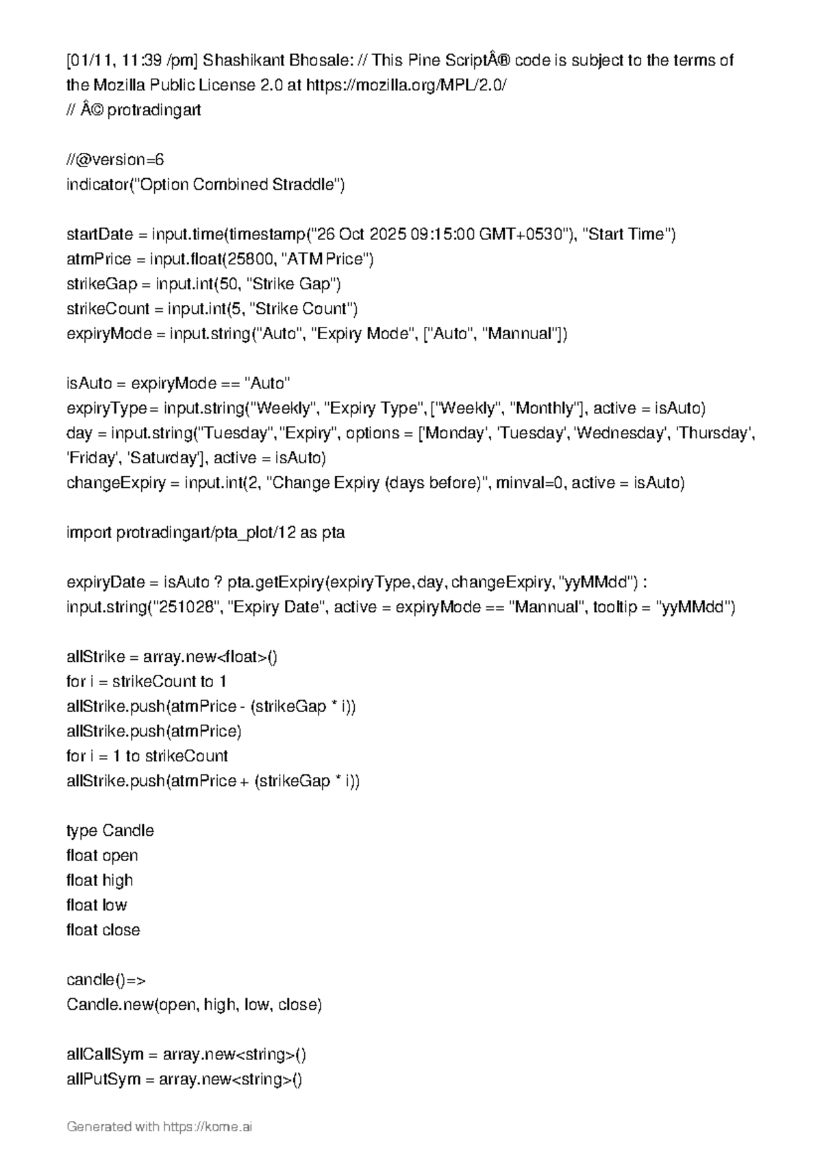 Pine Code Analysis for Trading Strategies (Course Code: KOME-101) - Studocu