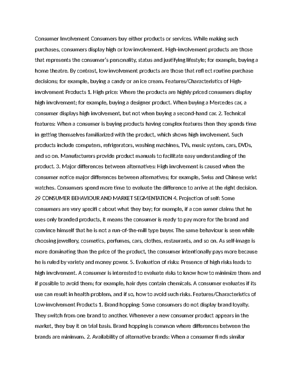 Consumer Involvement and Market Segmentation: Insights and Analysis ...