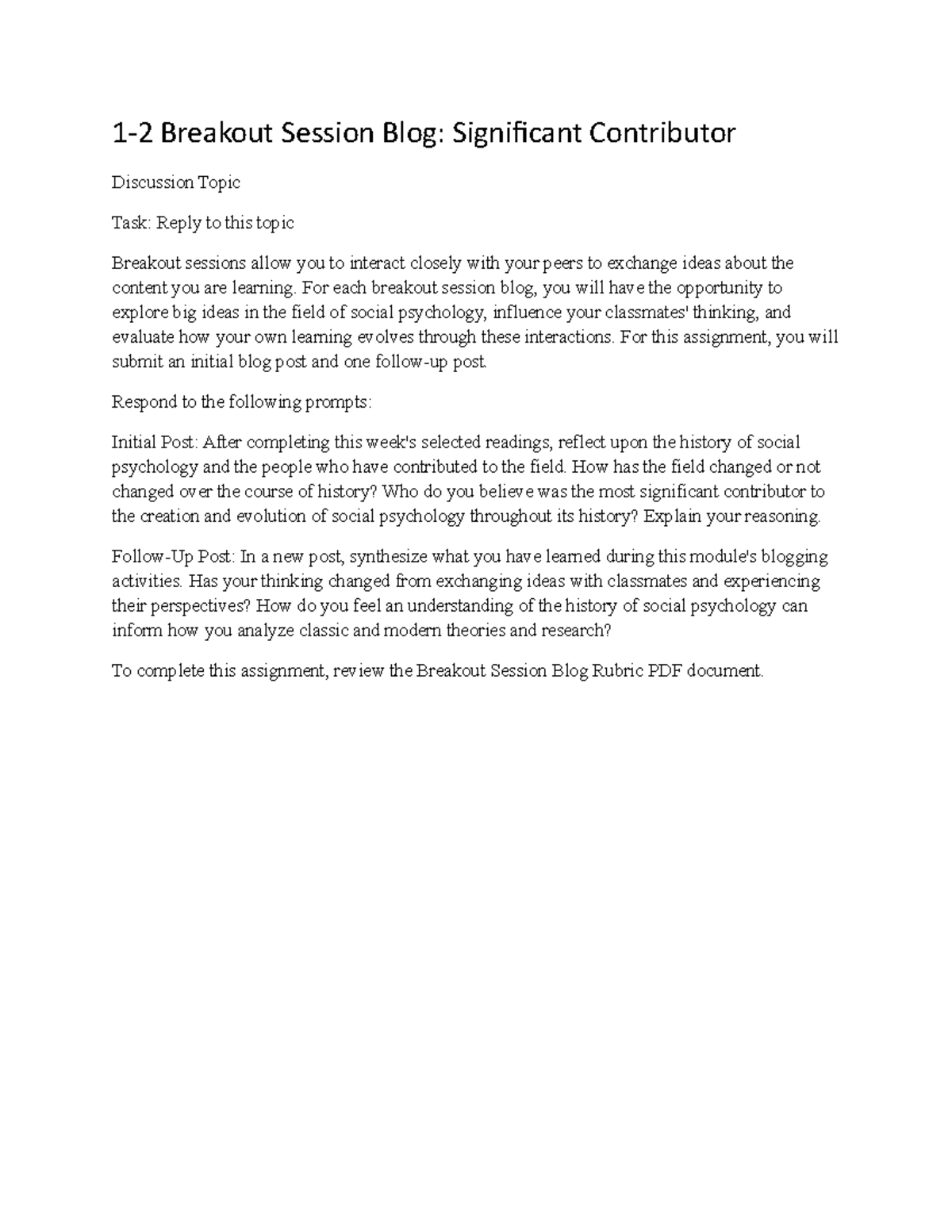 1-2 Breakout Session Blog Significant Contributor - 1-2 Breakout ...