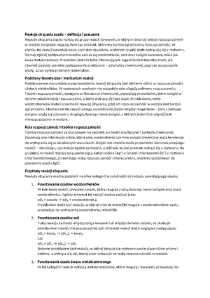 Berylowce: Właściwości i Reakcje Chemiczne - Notatka do Chemii - Studocu