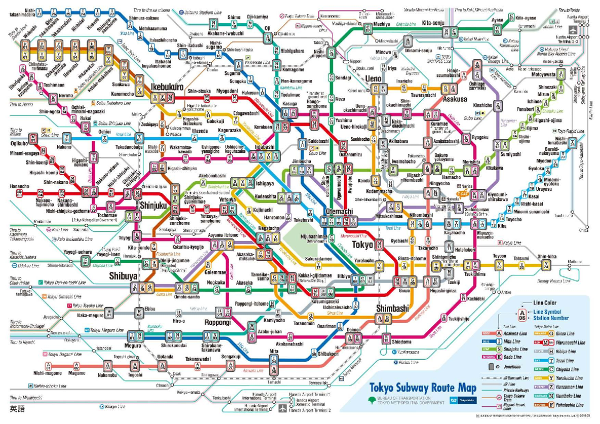 Tokyo Subway Map Overview - Course Code: TSM 2023 - Studocu