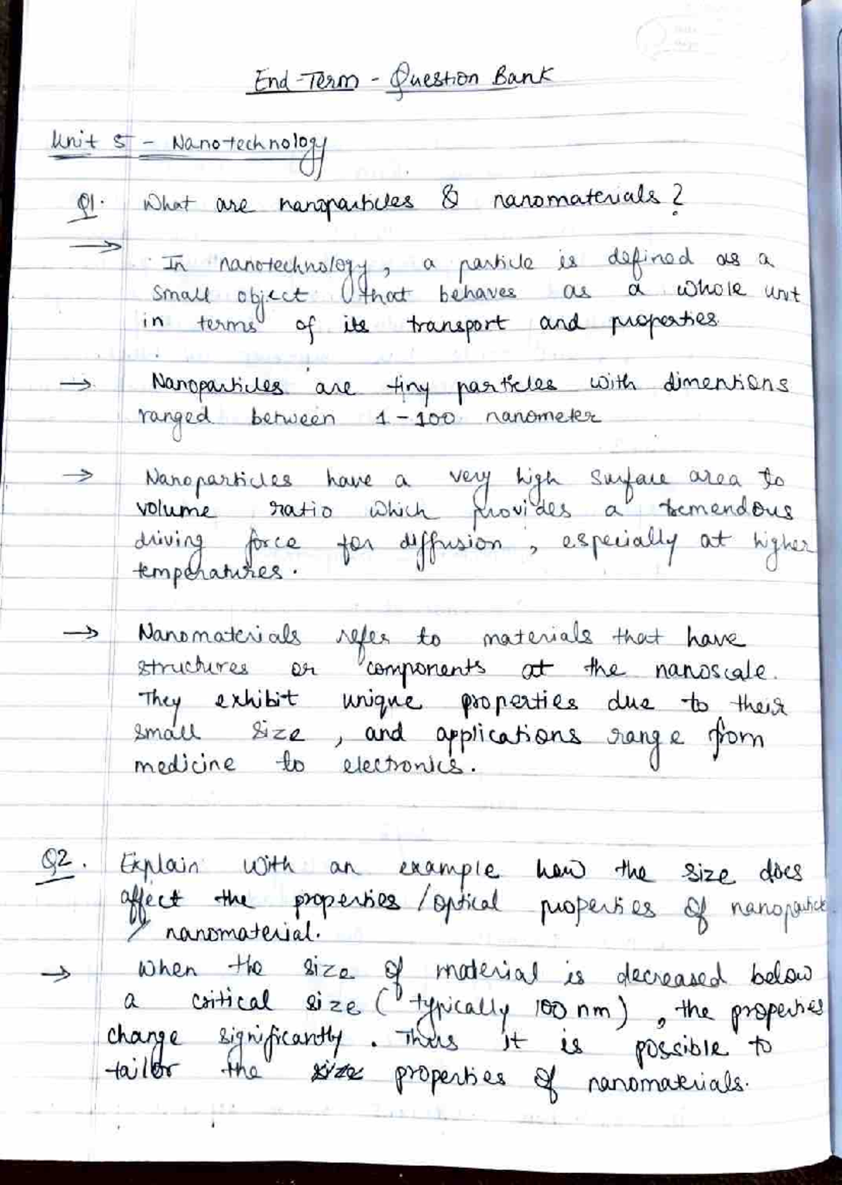 Physics qb Nano - Bachelor of Computer applications and technology ...