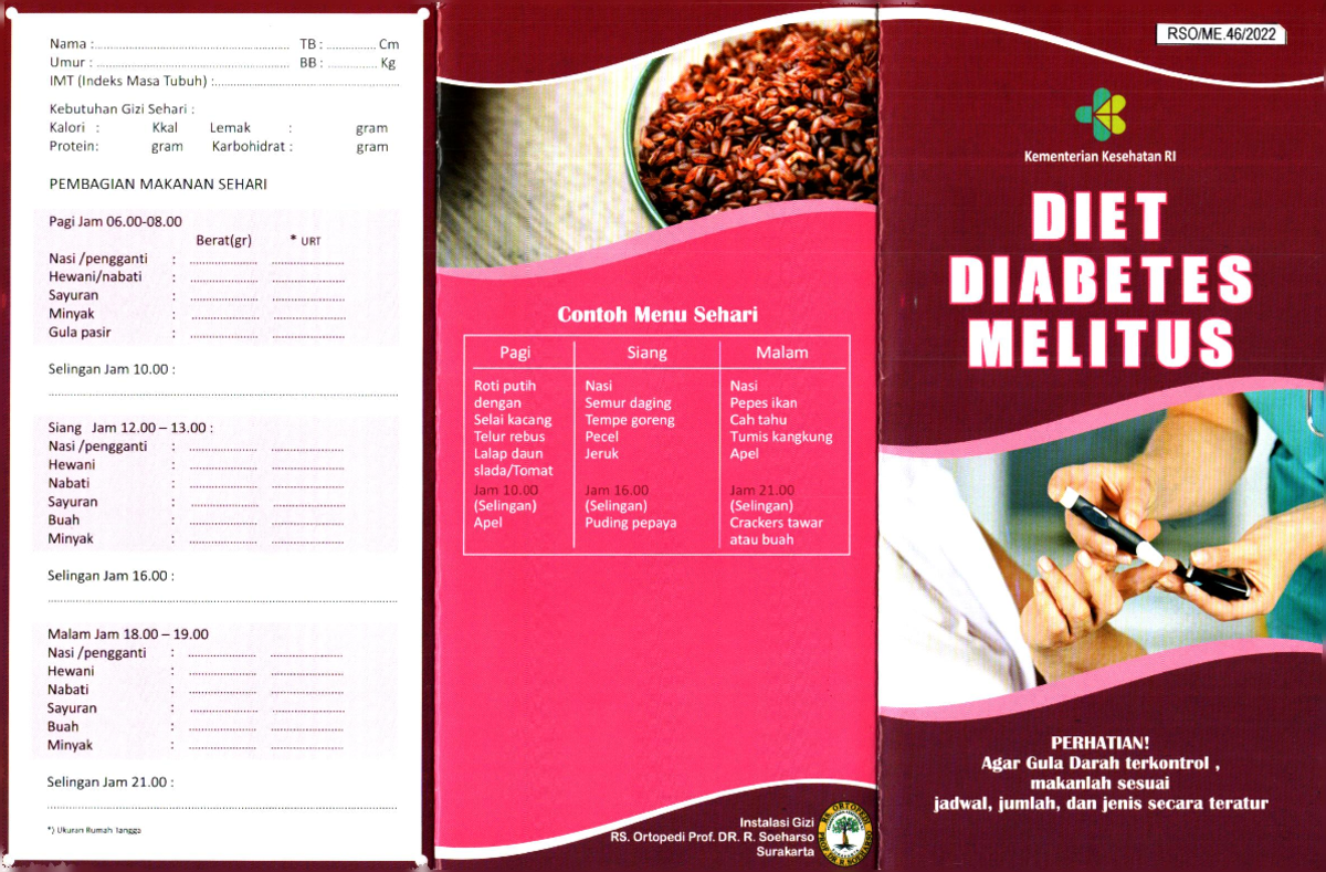 Diet DM - Leaflet Kementerian Kesehatan RI - Studocu
