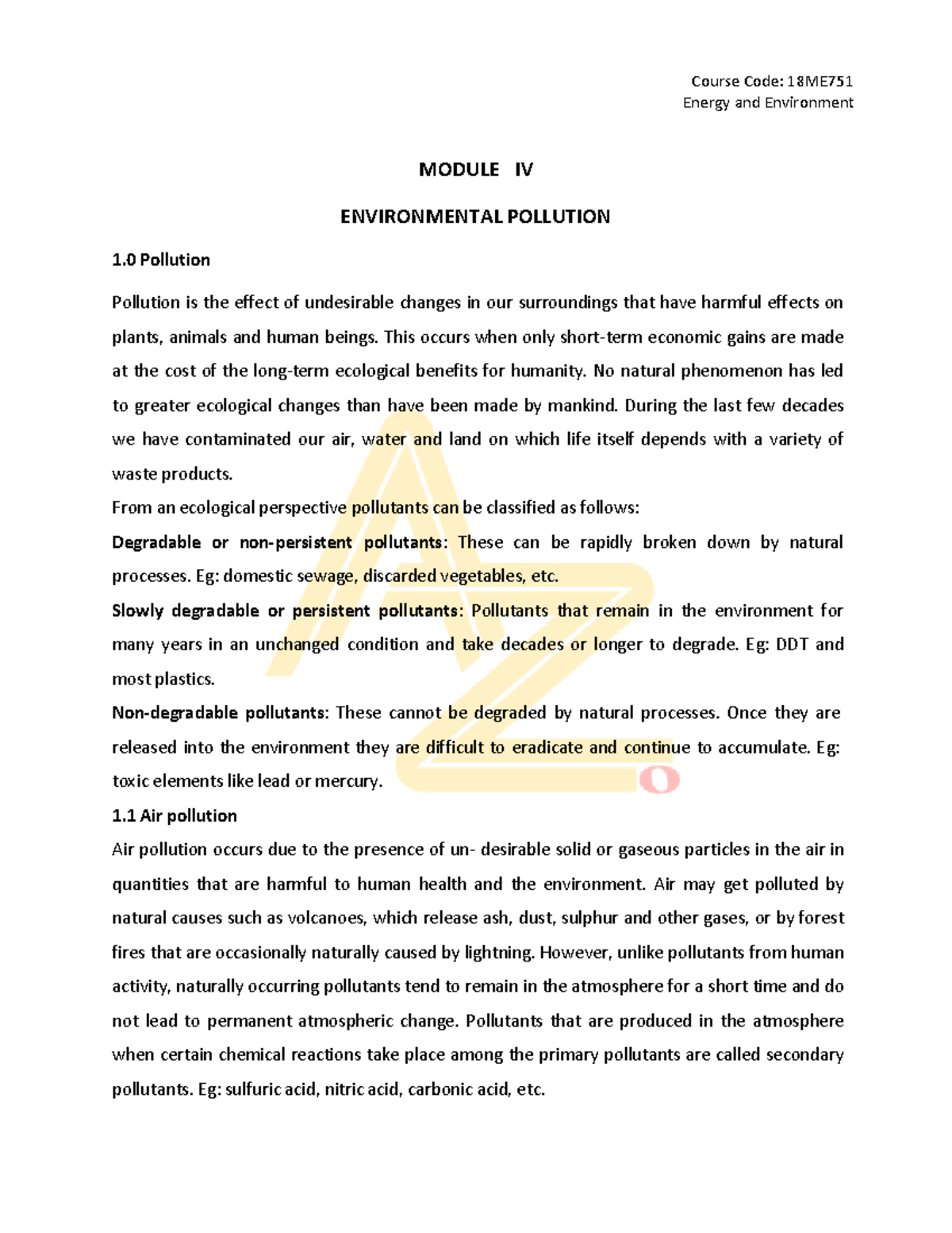 EE Mod4@Az Documents - Energy and Environmental (18ME751) open elective ...