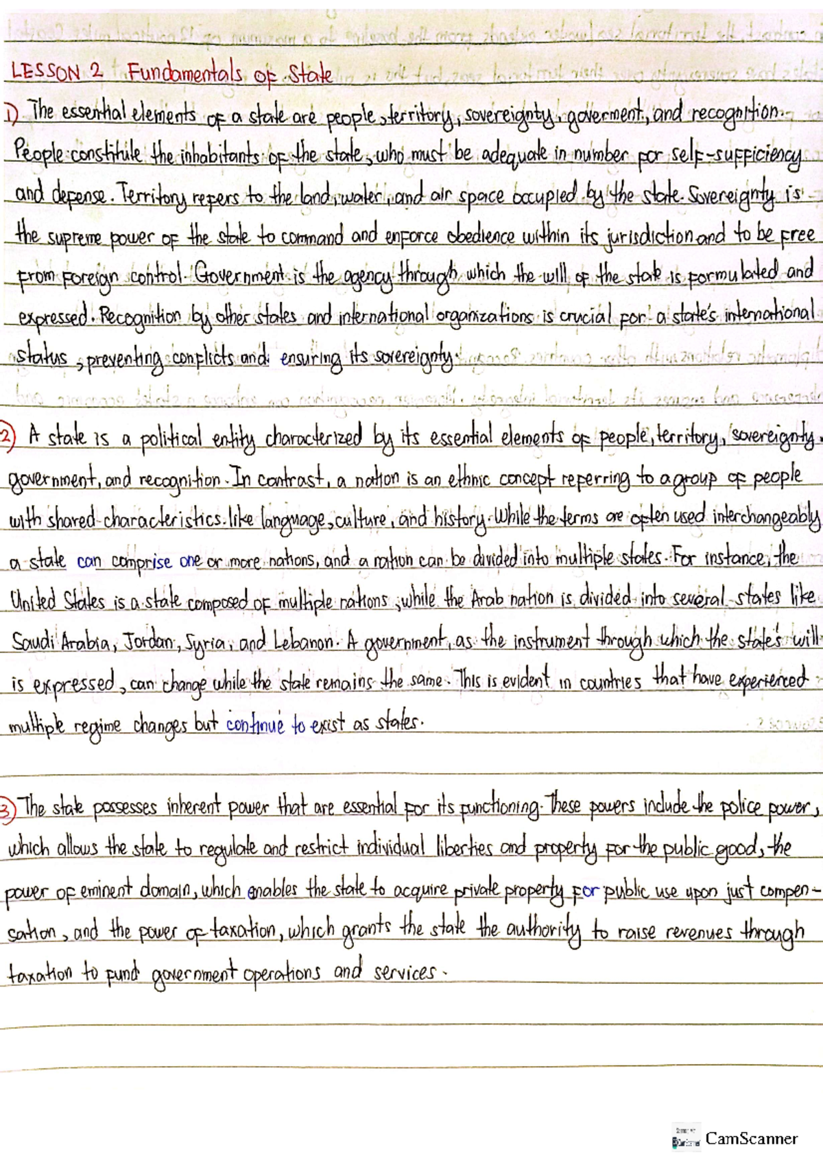 LESSON 2: Key Elements of State Sovereignty and Governance Explained ...