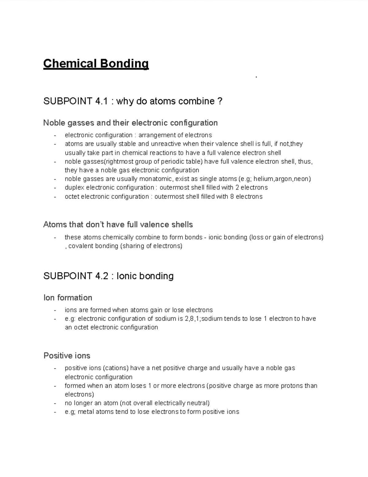 Chapter 4: Chemical Bonding - Atoms, Ions, and Bonds - Studocu