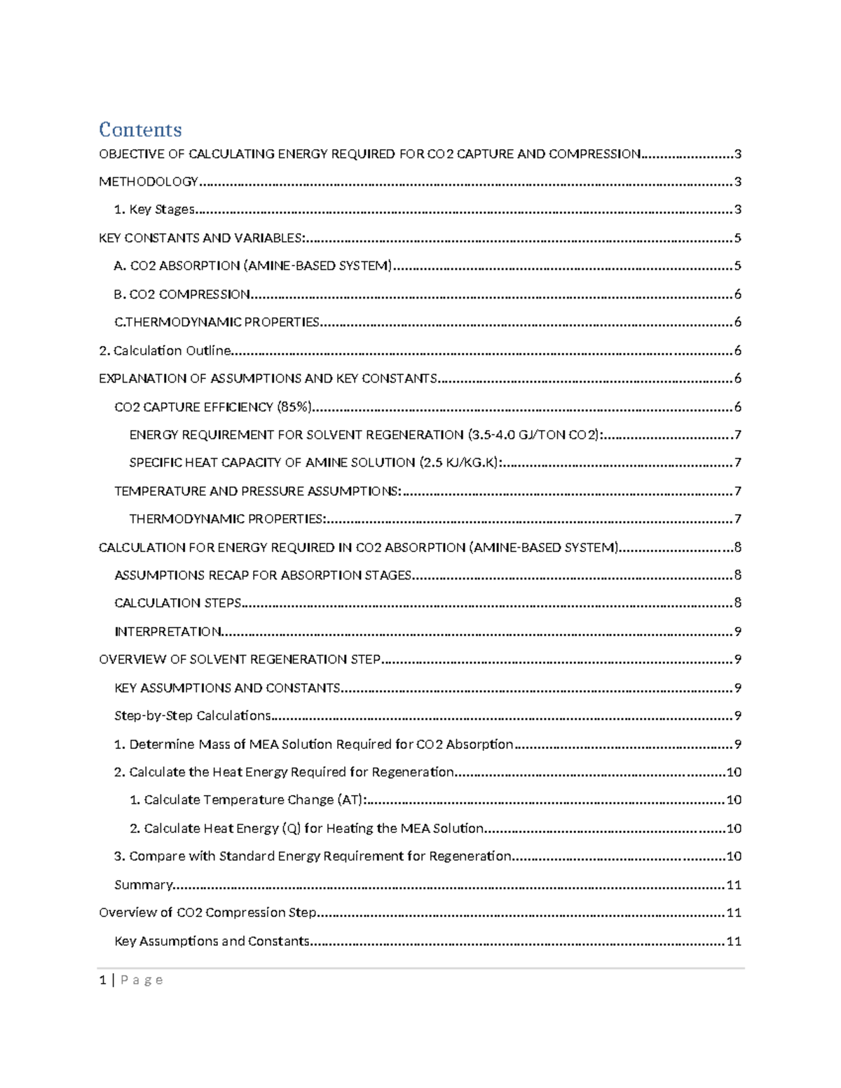 Energy Requirements for CO2 Capture and Compression: Lab Report (SEPR ...