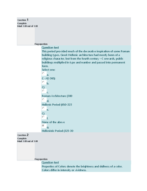 Contempo Final Quiz 1 - Question 1 Complete Mark 1 out of 1. Flag ...