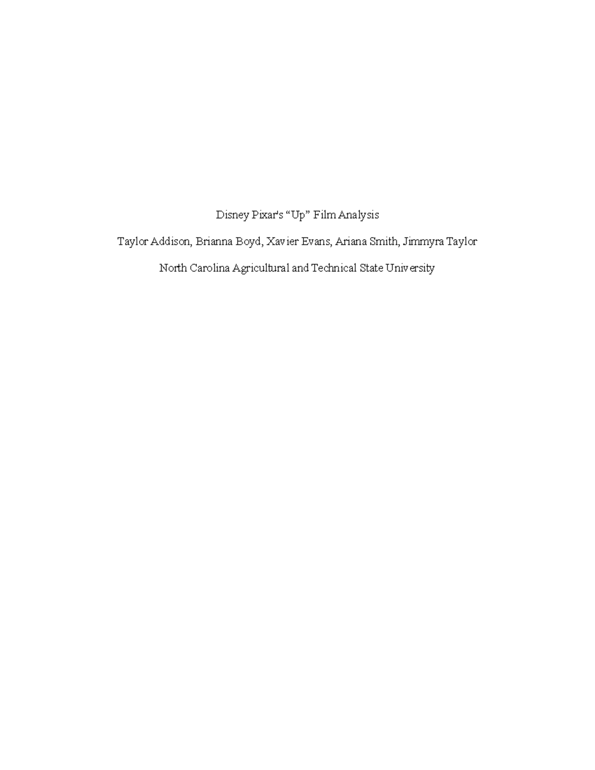 Analysis of Disney Pixar's "Up": A Study on Developmental Theories ...