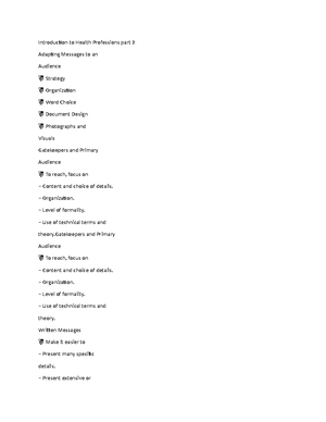 AHP101 Introduction to Health Professions Syllabus - AHP101 ...