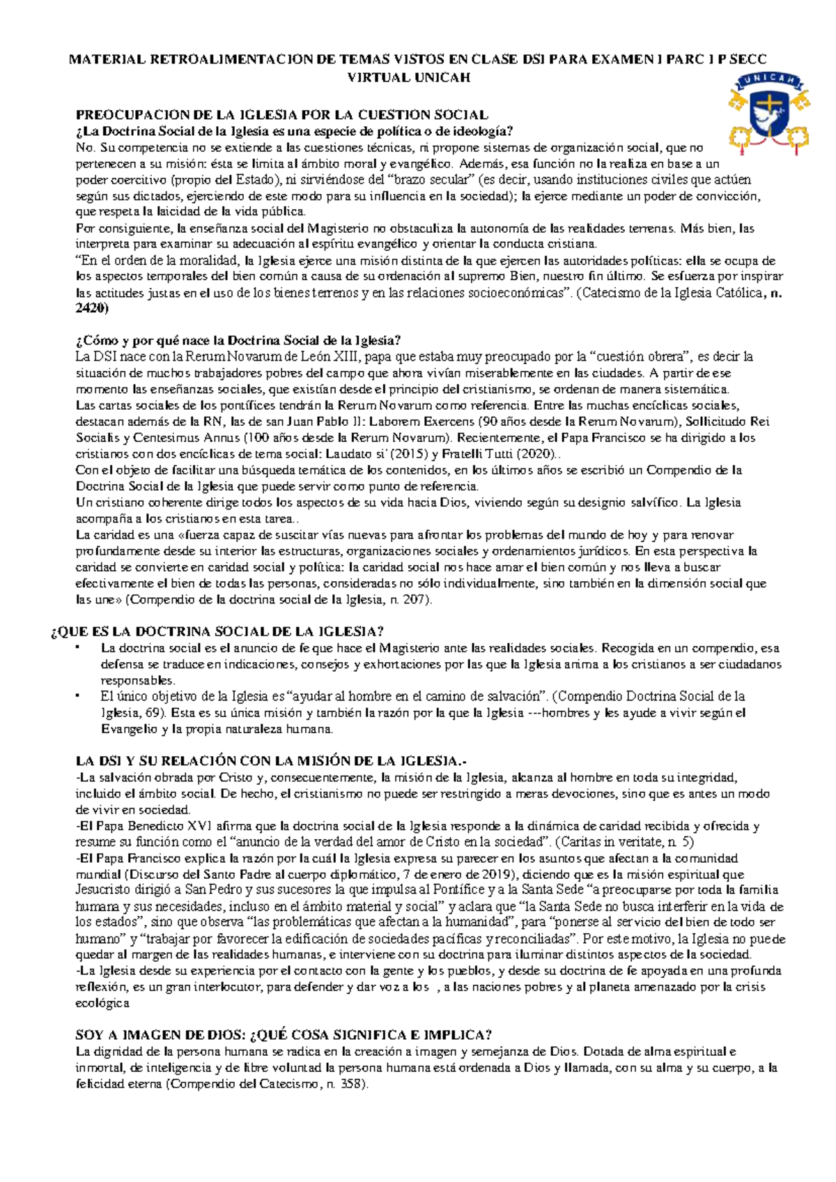 DSI MAT Retroalim Examen VIRT I parc I P 2025 - MATERIAL RETROALIMENTACION DE TEMAS VISTOS EN ...