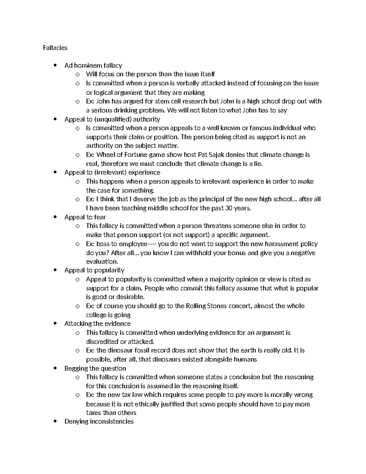 Module 4: Understanding Common Logical Fallacies and Their Examples ...
