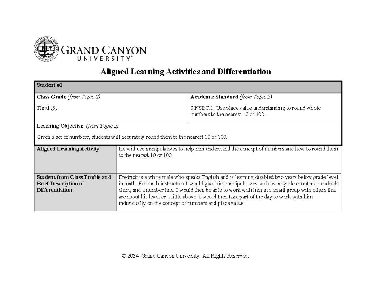 ELM-210-D-T5-Aligned Activities and Differentiation - Aligned Learning ...