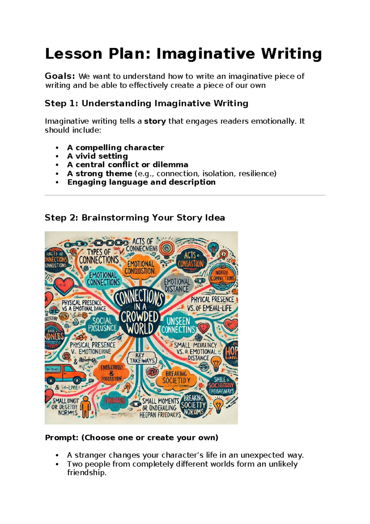 ENG 101: Lesson Plan for Imaginative Writing Techniques - Studocu