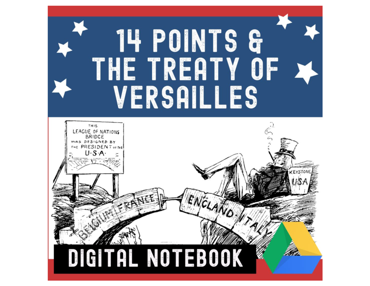 Copy of 14 Points & Treaty of Versailles Digital Notebook - Unit 1 ...