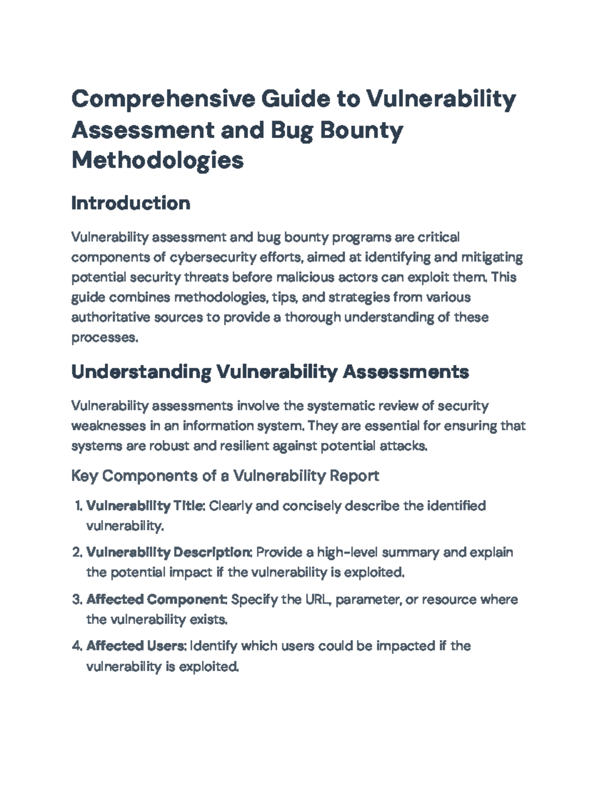 Comprehensive Guide to Vulnerability Assessment & Bug Bounty Methods ...