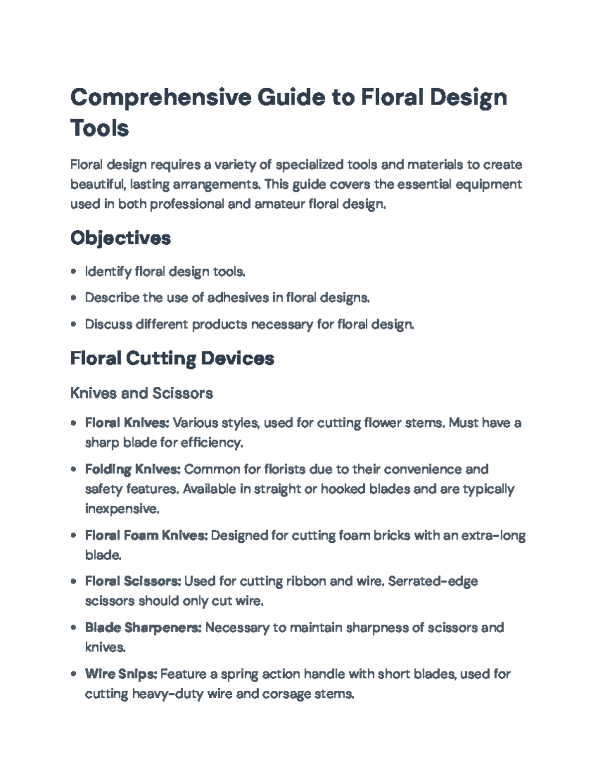 Essential Tools and Materials for Floral Design: A Comprehensive Guide ...