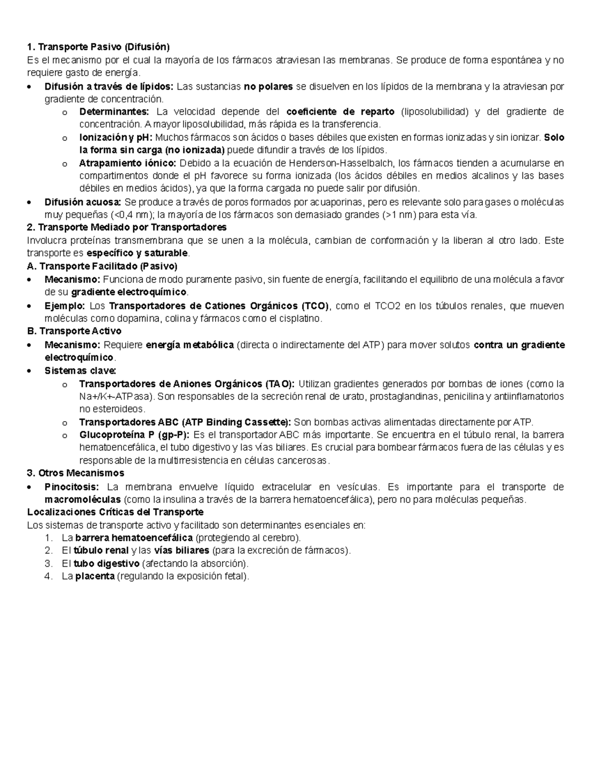 Transporte Pasivo y Farmacocinética: Mecanismos y Parámetros Clave ...