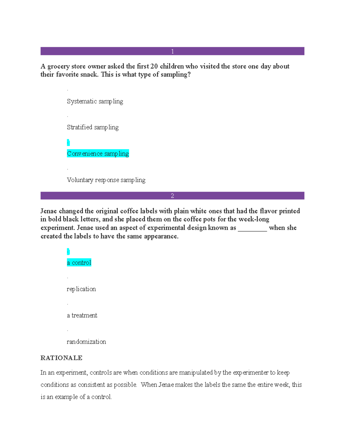 Intro to Statistics Unit 1: Sampling Methods and CPI Analysis - Studocu