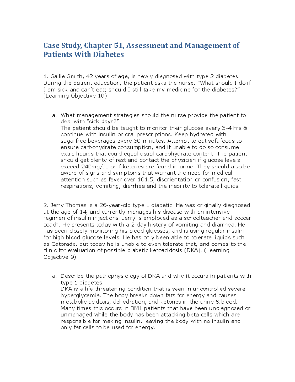 Case Study 51 - practice work chapter 51 - Case Study, Chapter 51 ...