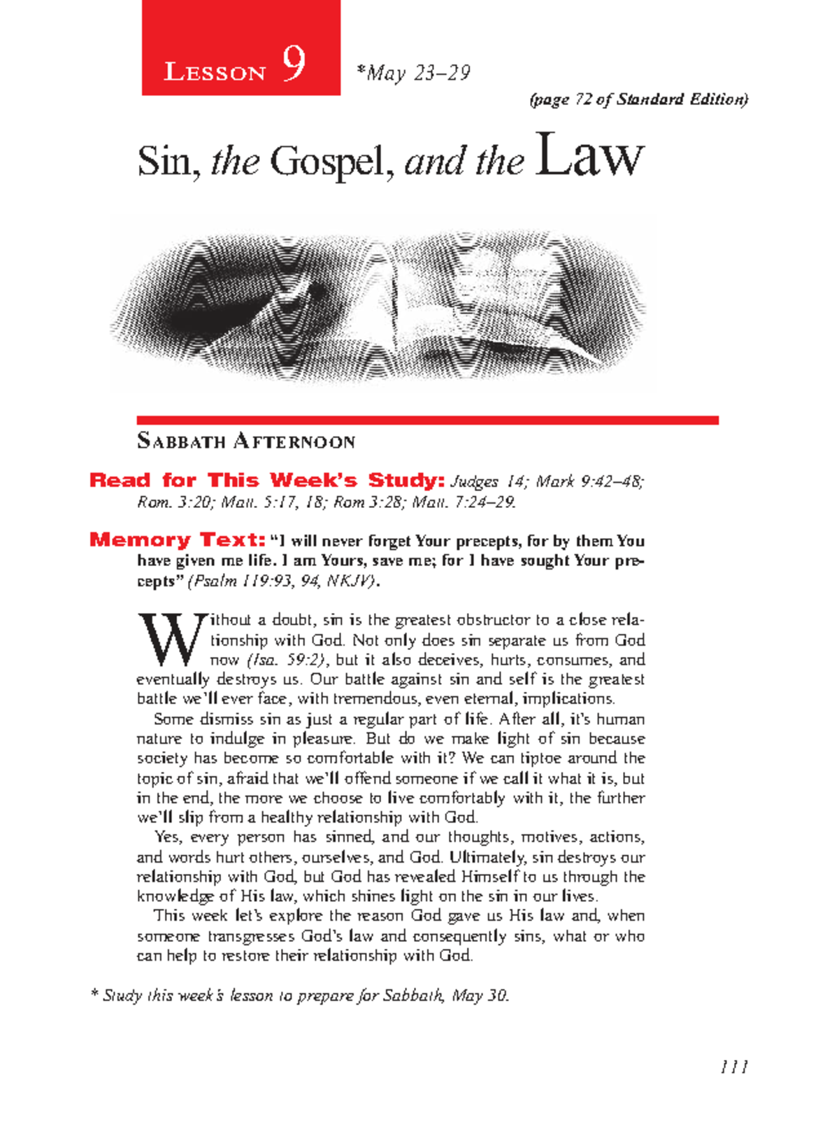 ETQ226 09 - Lesson 9: Sin, the Gospel, and the Law - Studocu
