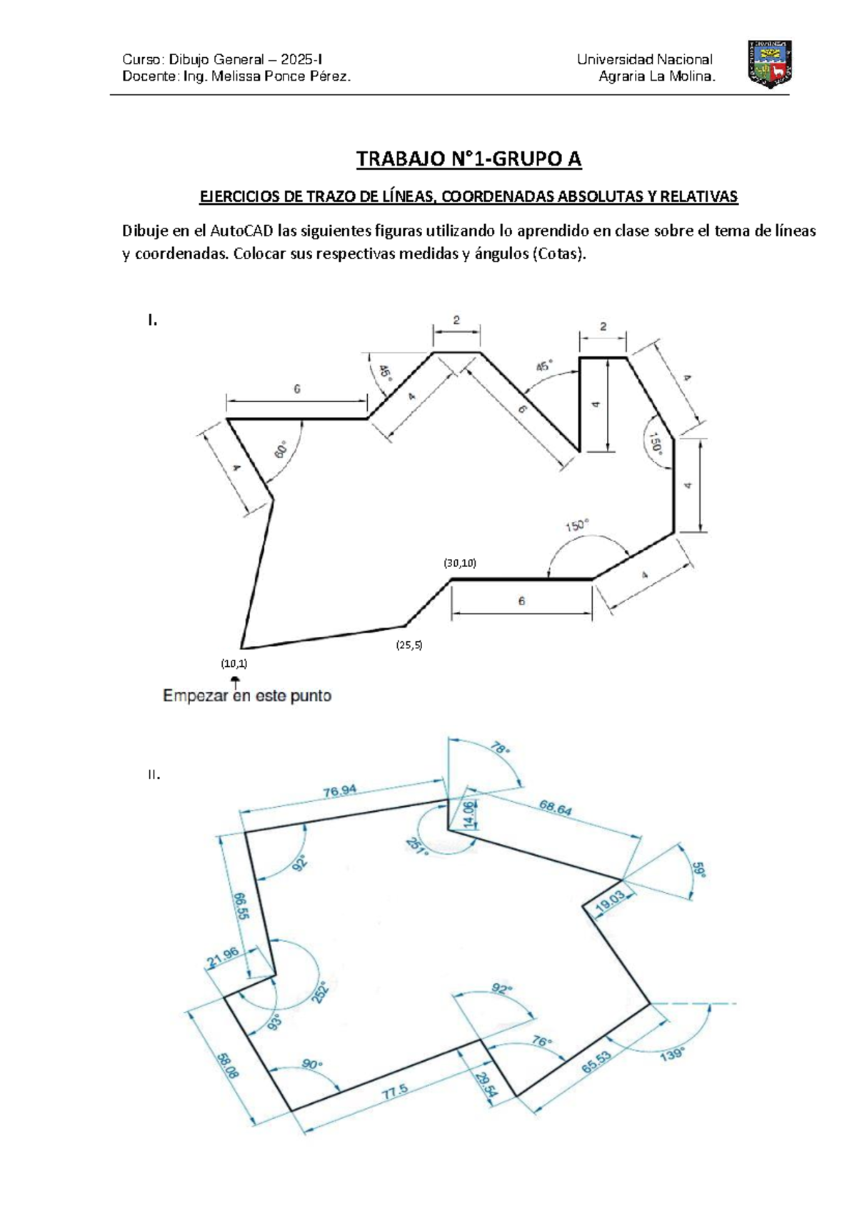 Trabajo 1- A - Dibujo General - Curso: Dibujo General – 2025 - I ...