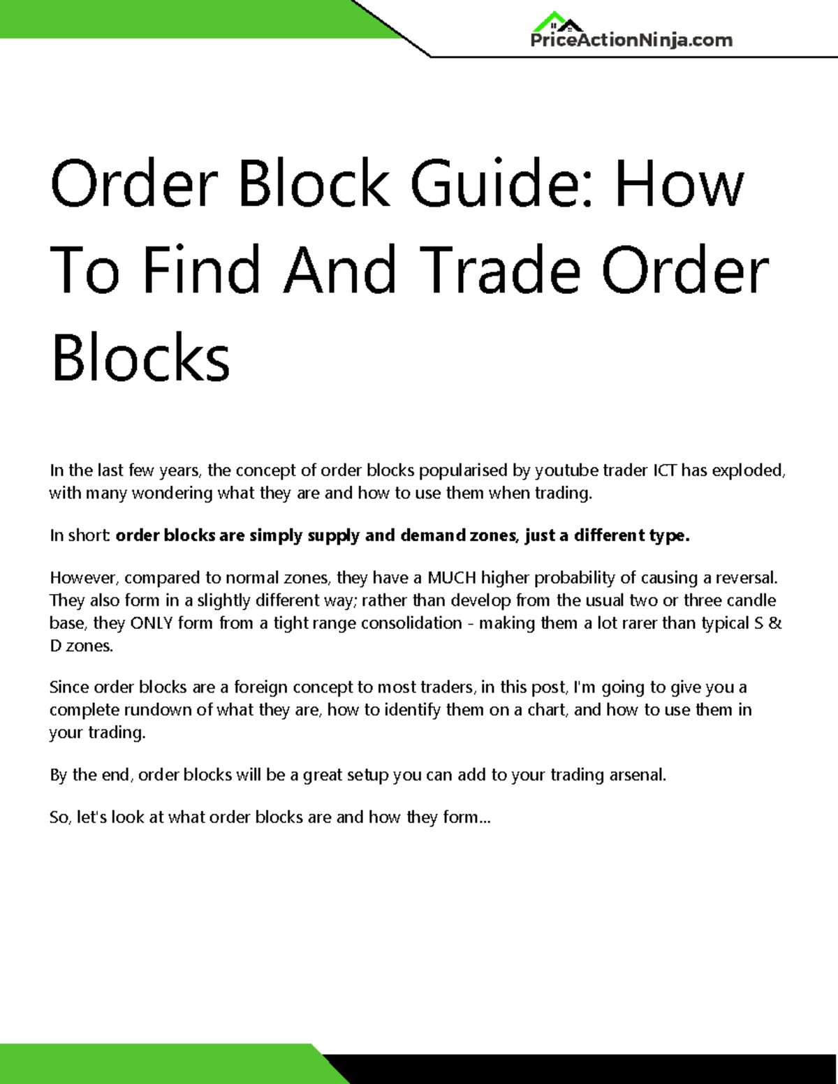 Order Block Trading Guide: Identifying and Utilizing Order Blocks - Studocu