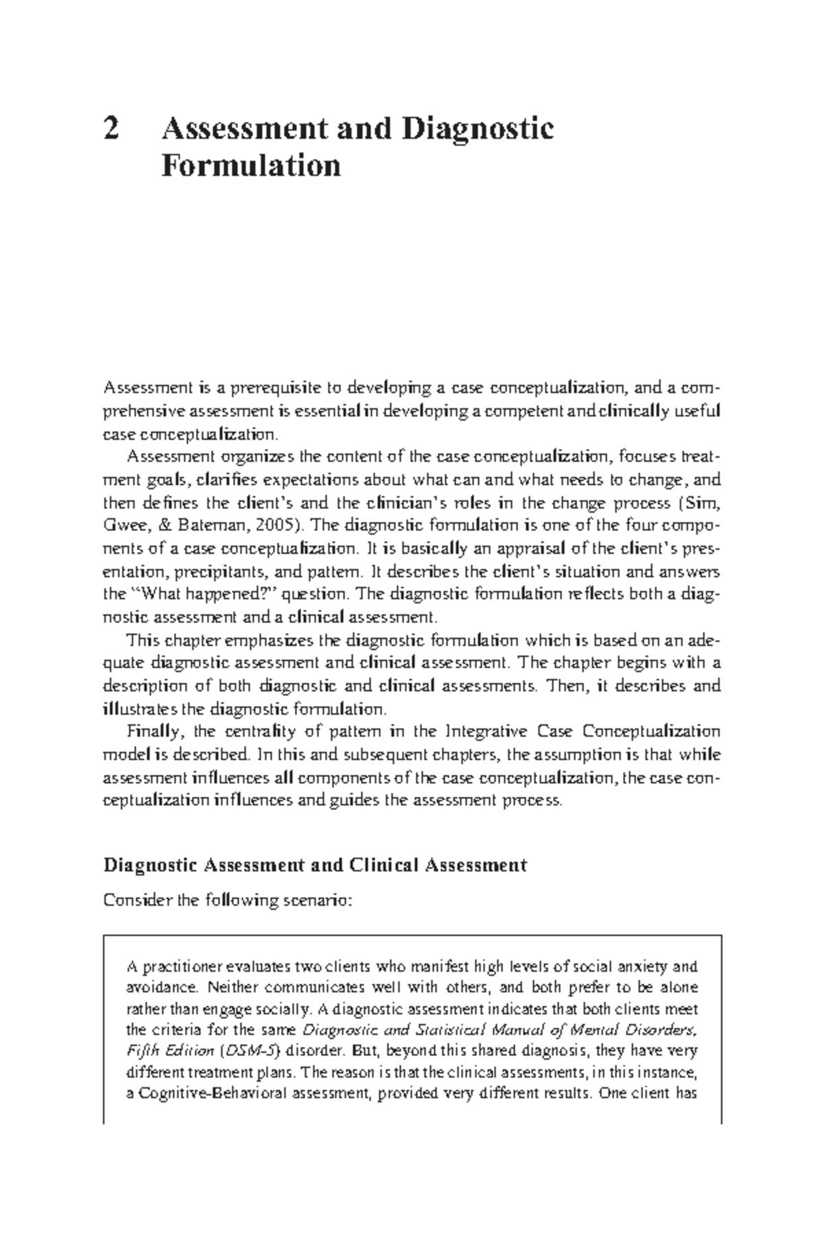 Assessment and Diagnostic Formulation: Key Concepts and Applications ...
