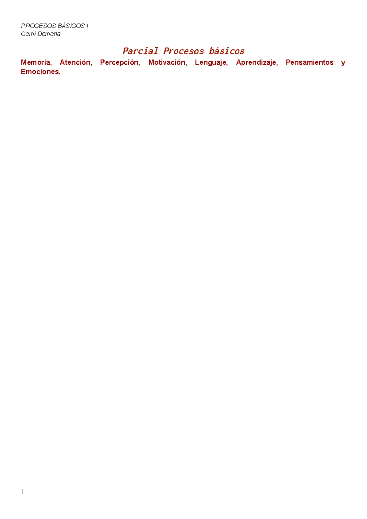 Pb1 - Mapa Mental para Estudio de Procesos Básicos 1: Estímulos y Conducta - Studocu