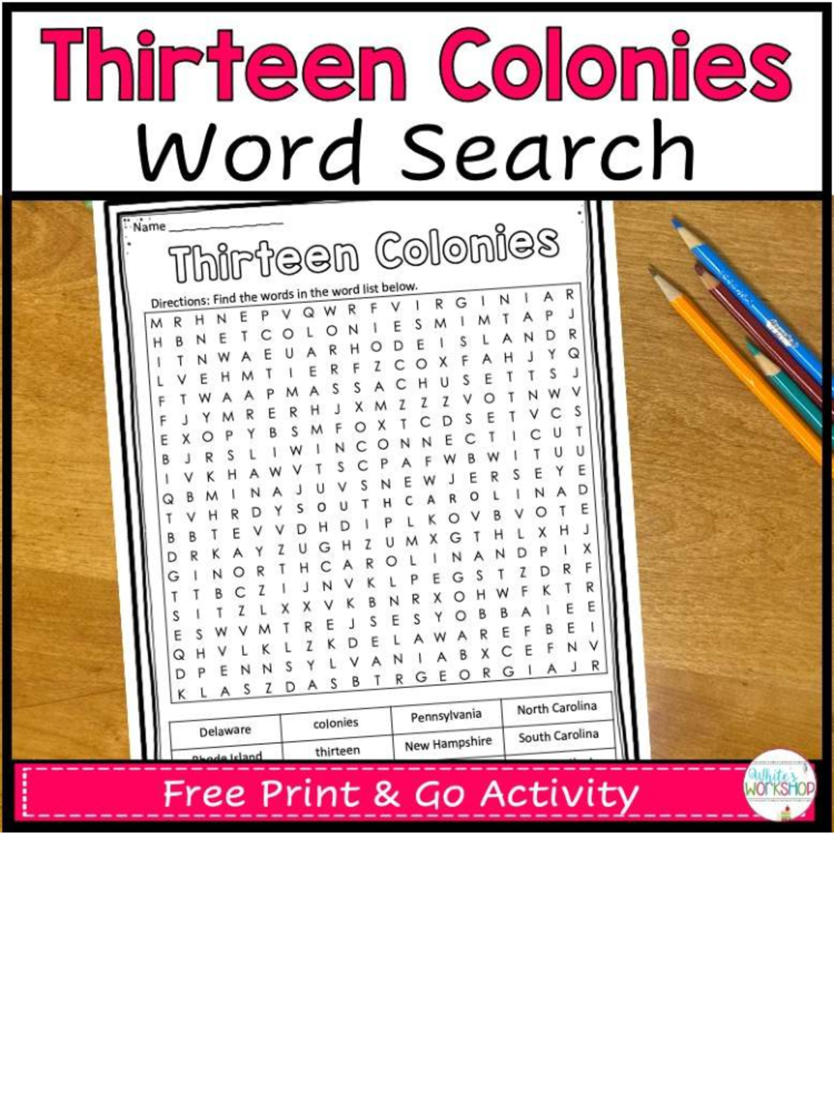 Thirteen Colonies Word Search Answer Key (M R H N E P) - Studocu