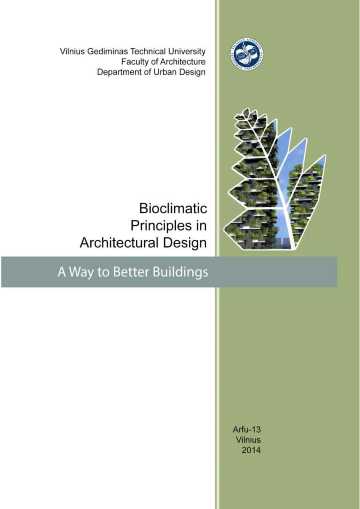 Bioclimatic Principles in Architectural Design: Volume 5 Insights - Studocu