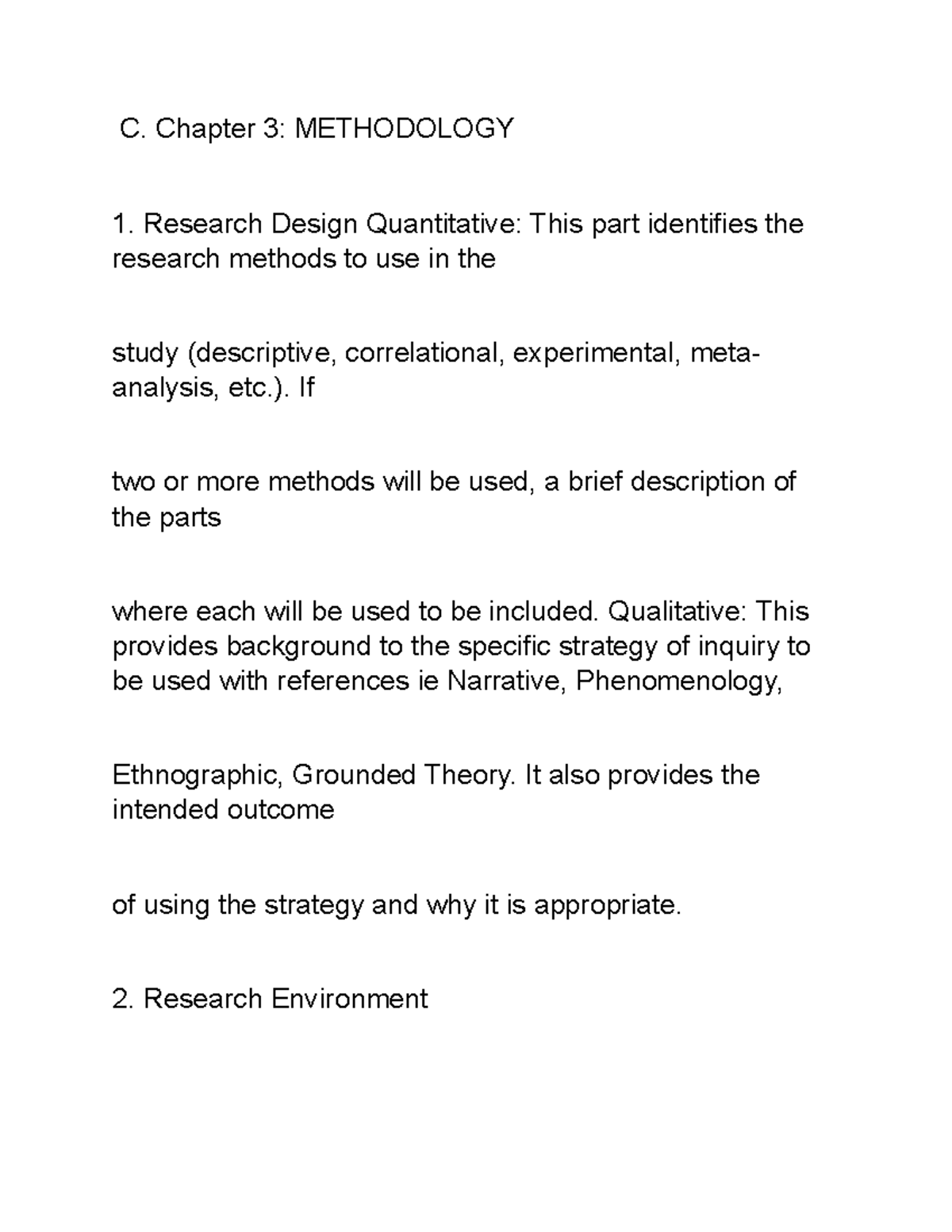 Chapter 3: Methodology Overview for Research Design & Analysis - Studocu