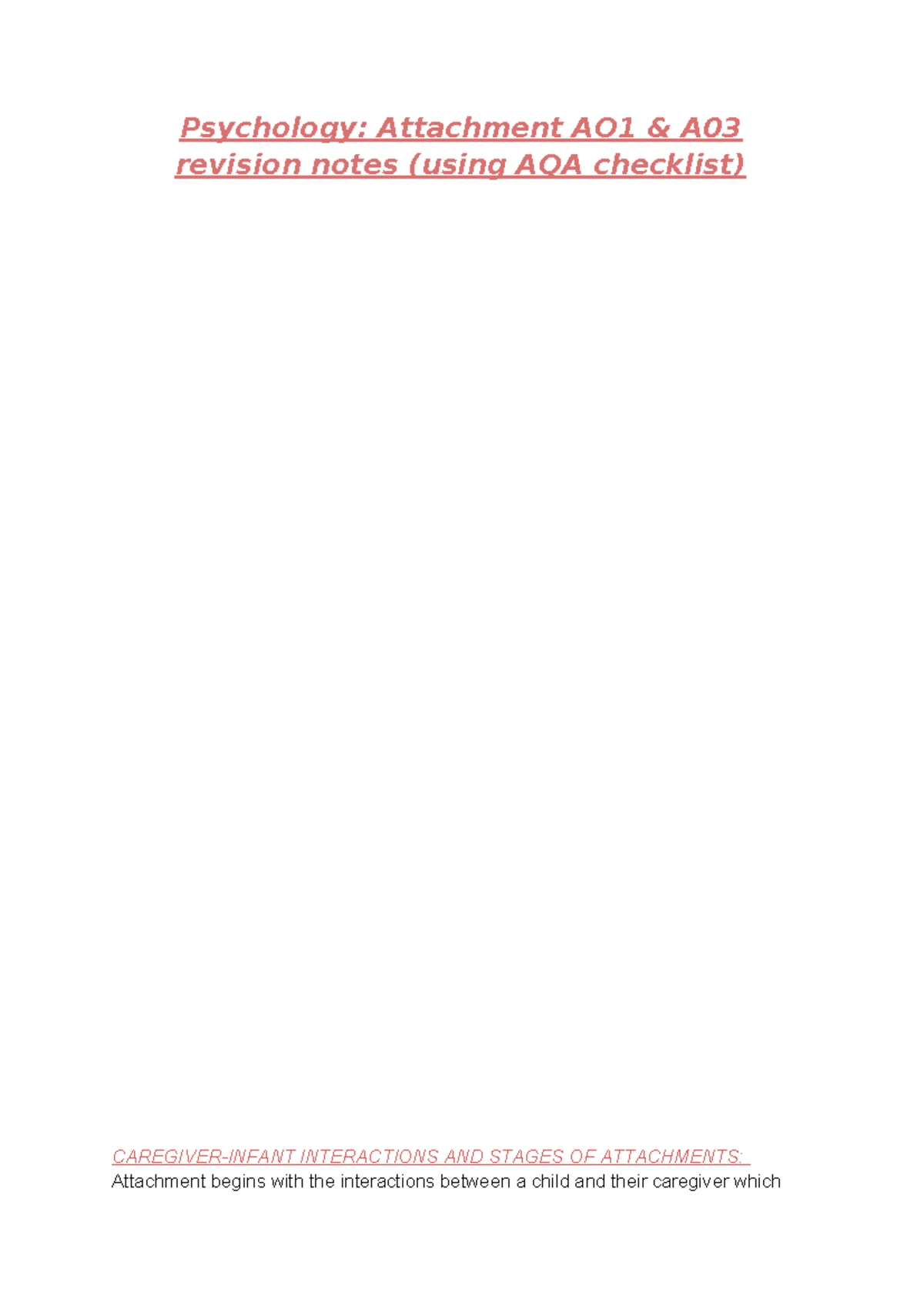 Psychology Research Methods Revision Booklet - AQA Checklist Insights ...