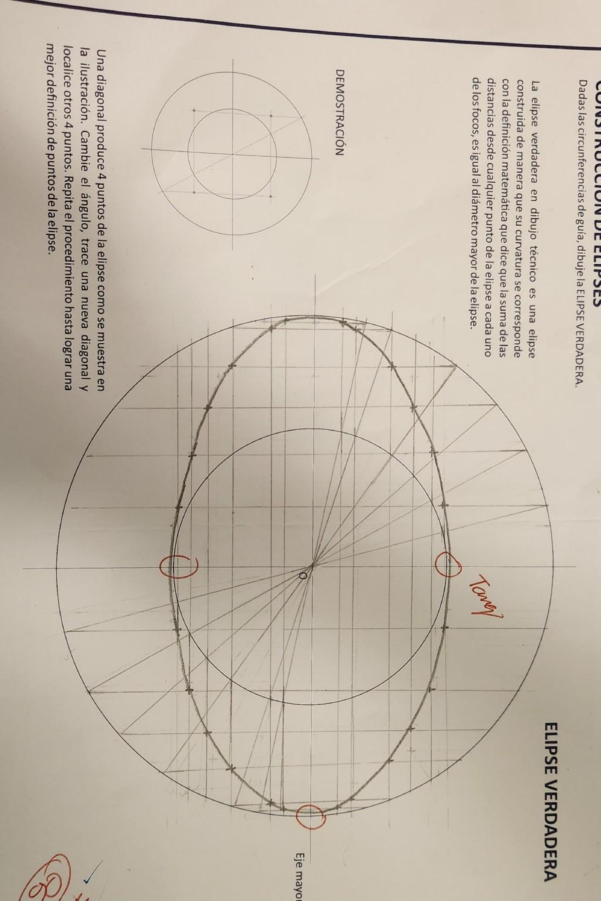 Dibujo Técnico: Construcción de la Elipse Verdadera - Studocu