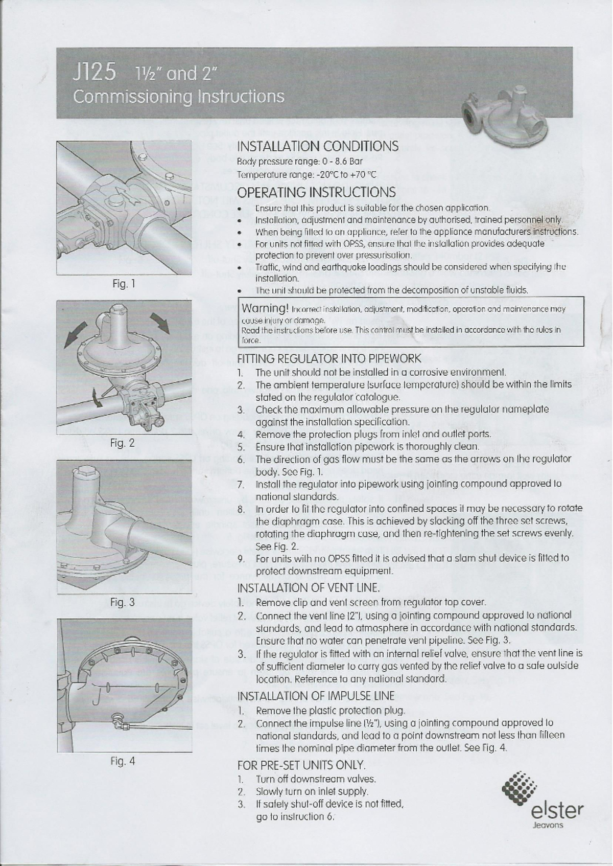 J125 slamshut instructions - J125 and Commissioning Instructions ...