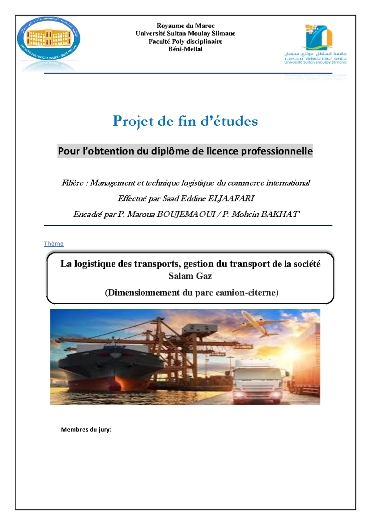 PFE 2023 : La Logistique des Transports dans le Commerce International ...