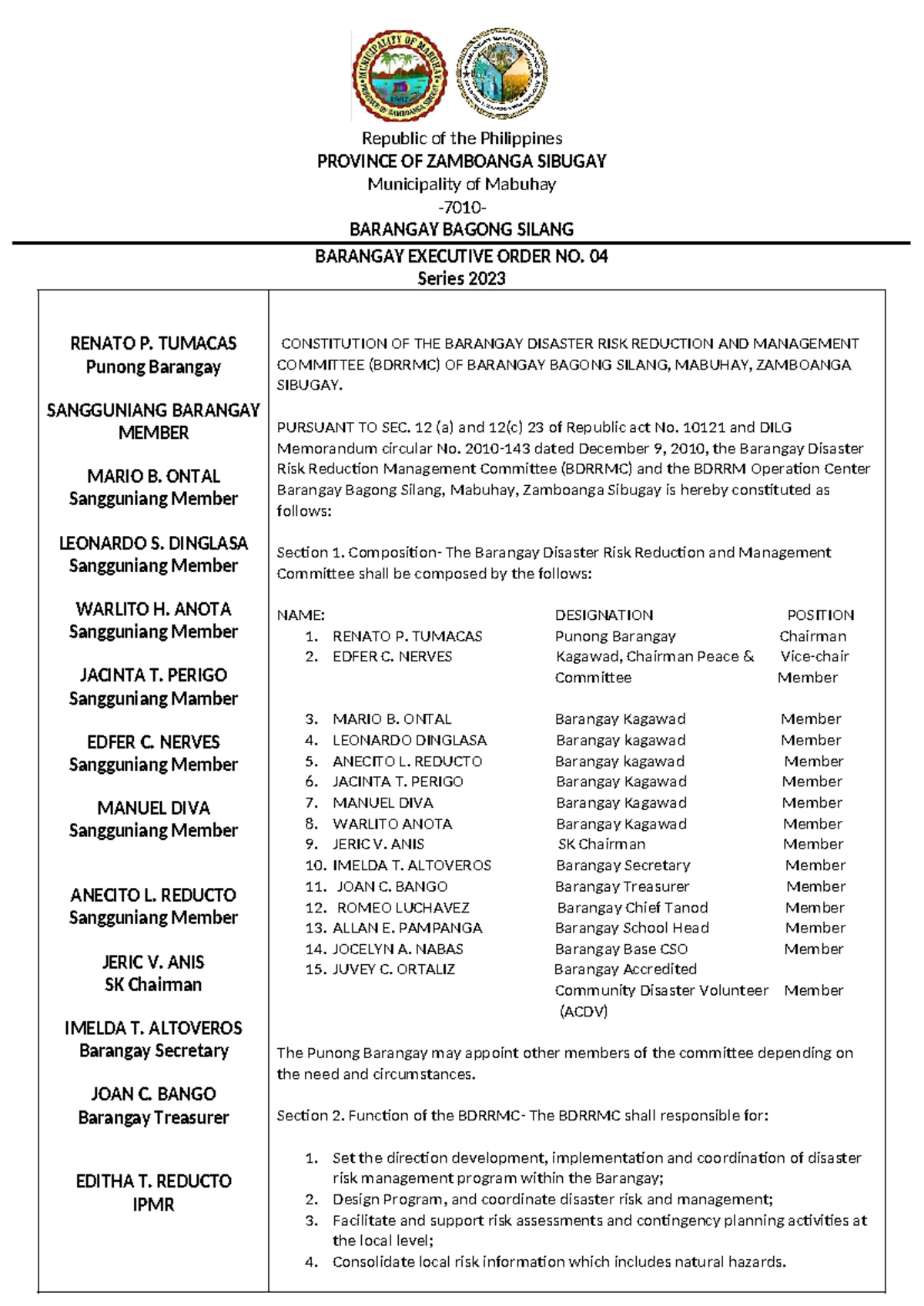 485076317 meeting of Lupon docx - PROVINCE OF ZAMBOANGA SIBUGAY ...