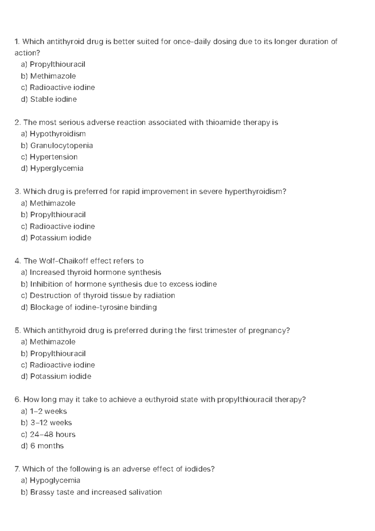 Pharmacology II - Antithyroid Drugs Lecture Notes - Studocu