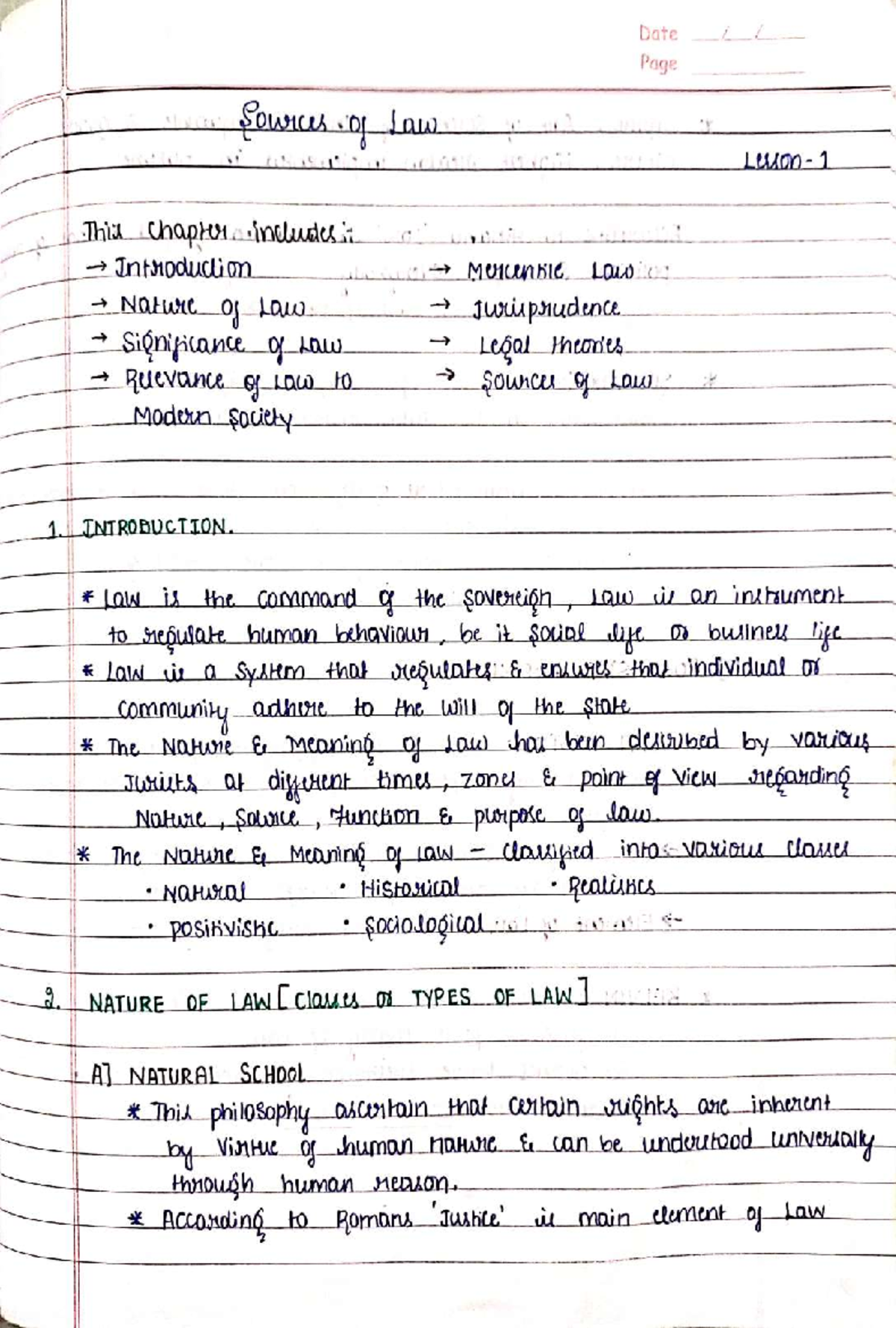 JIGL All Chapters Handwritten Notes for CS Executive 240808 - Studocu