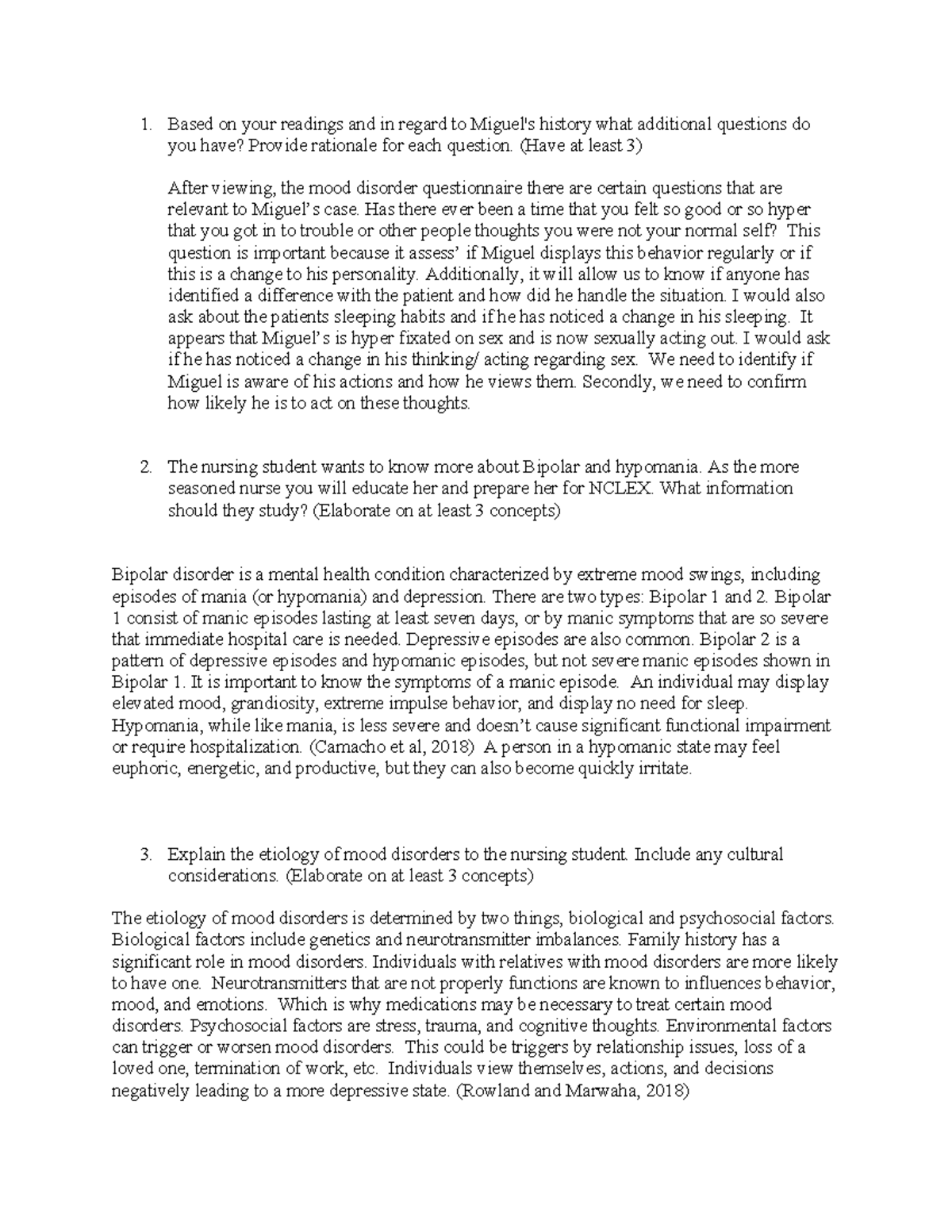 Module 9 Discussion: Understanding Bipolar Disorder & Mood Disorders ...